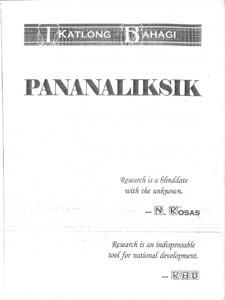 Pananaliksik | PDF
