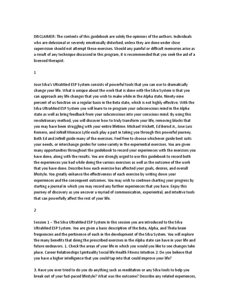 UltraMind ESP System Workbook - U | PDF | Intuition | Thought