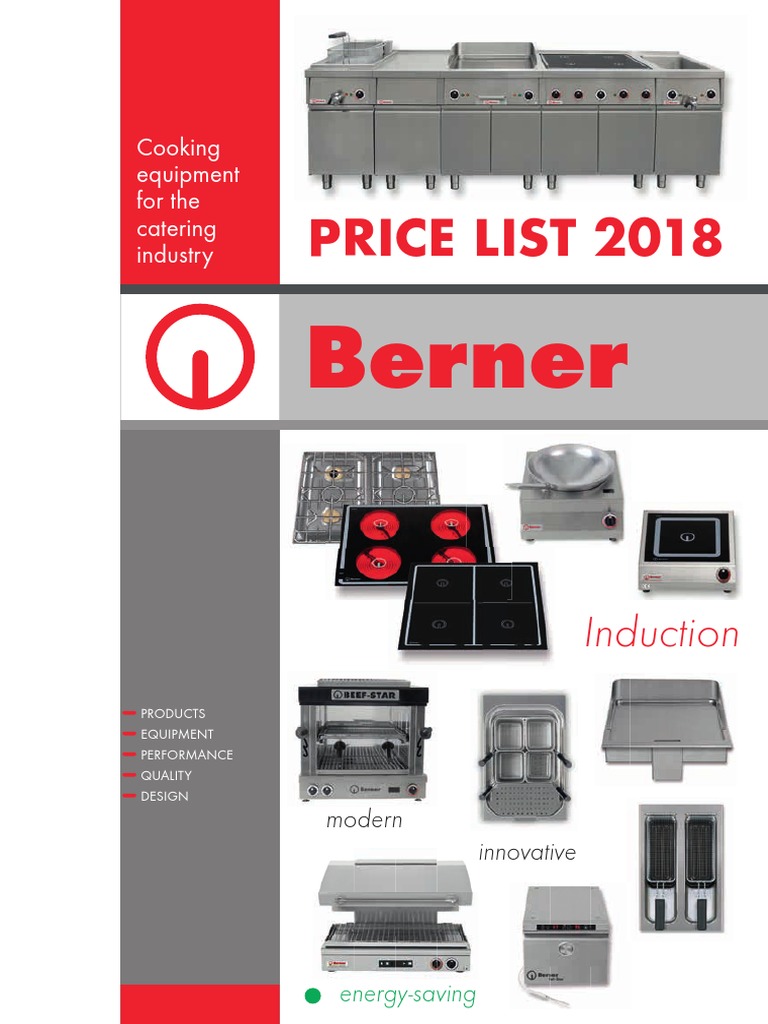 Berner Price List | PDF | Kitchen Stove | Cookware And Bakeware