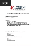Human Resource Written Exam | PDF | Human Resource Management | Question