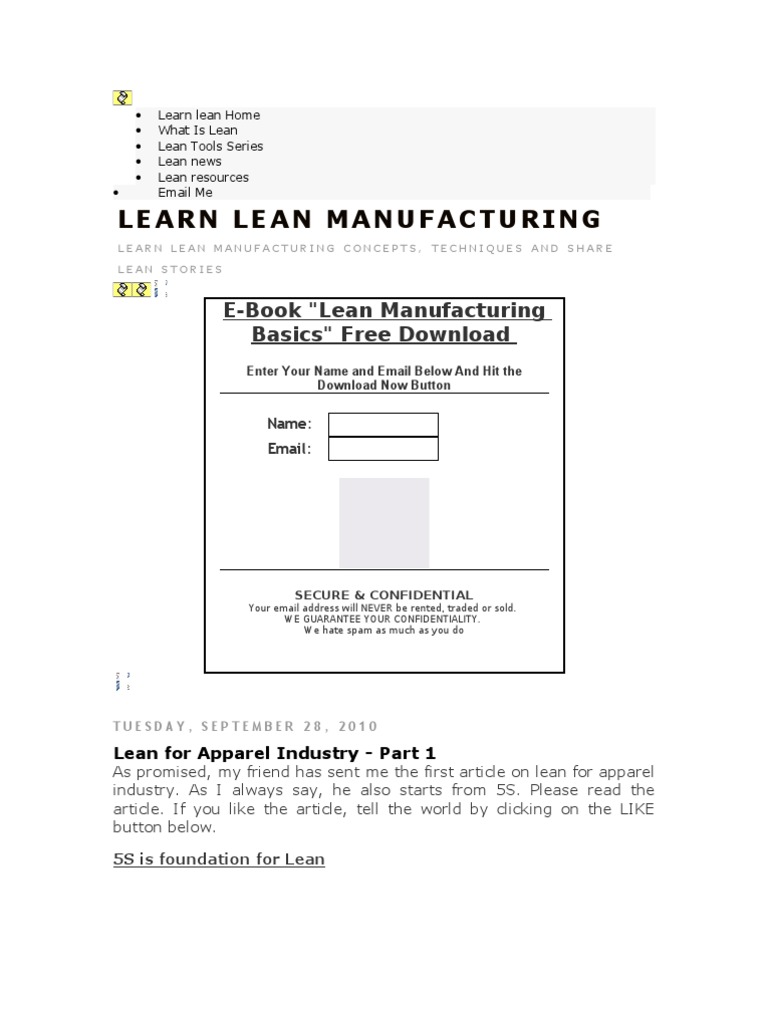 Learn Lean | PDF | Lean Manufacturing | Leadership