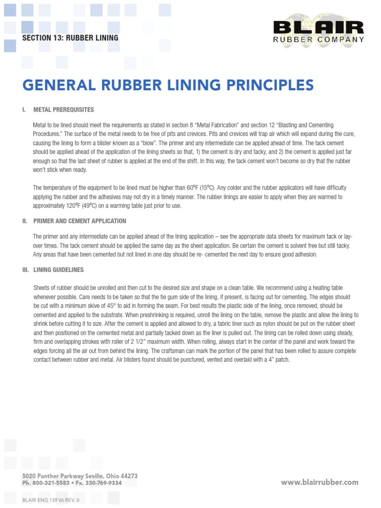 Rubber Lining Application PDF | PDF | Pipe (Fluid Conveyance) | Seam ...