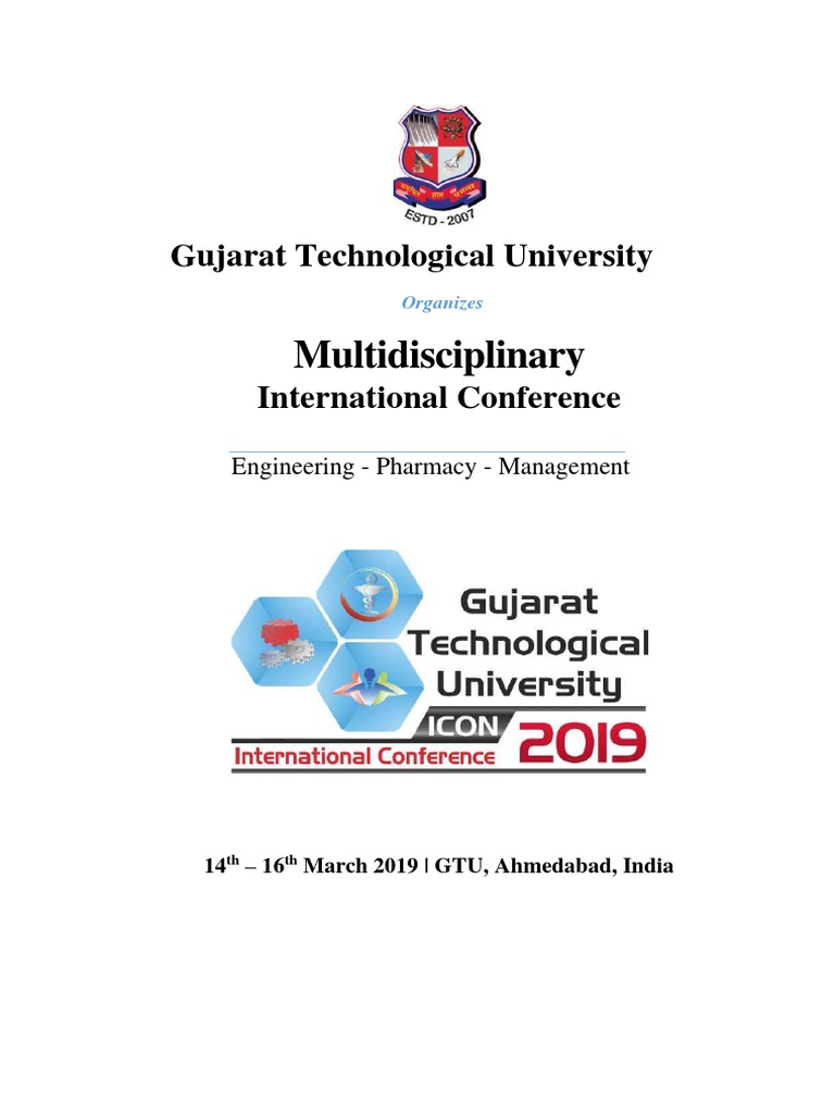 GTU Multidisciplinary Conference 2019 | PDF | Engineering | Health Care