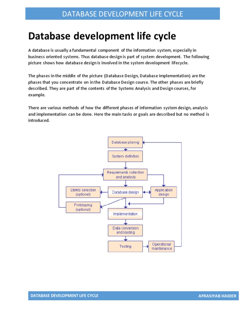 Database Development Life Cycle | PDF | Database Design | Databases
