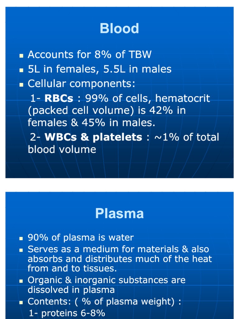 Physiology, Lecture 4, Blood (Slides) | PDF | Granulocyte | Coagulation