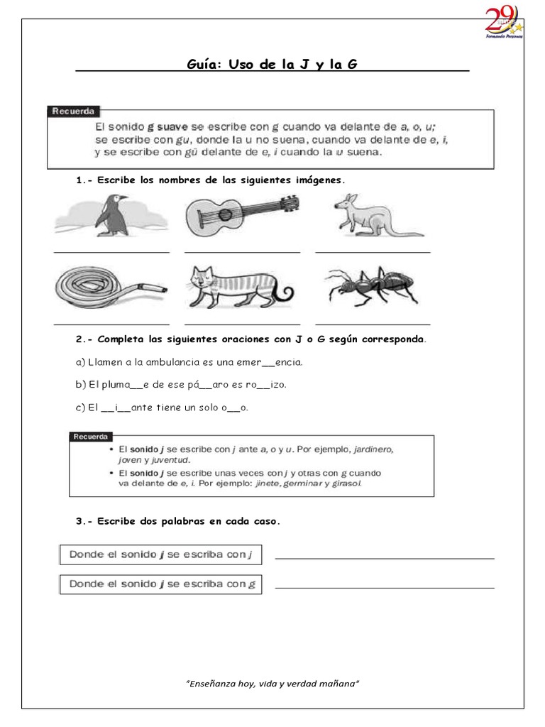 Ortografia G y J | PDF