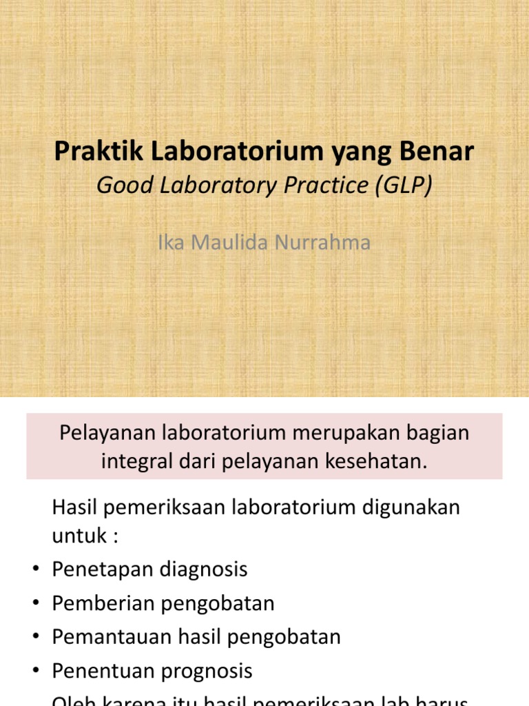 Good Laboratory Practice | PDF
