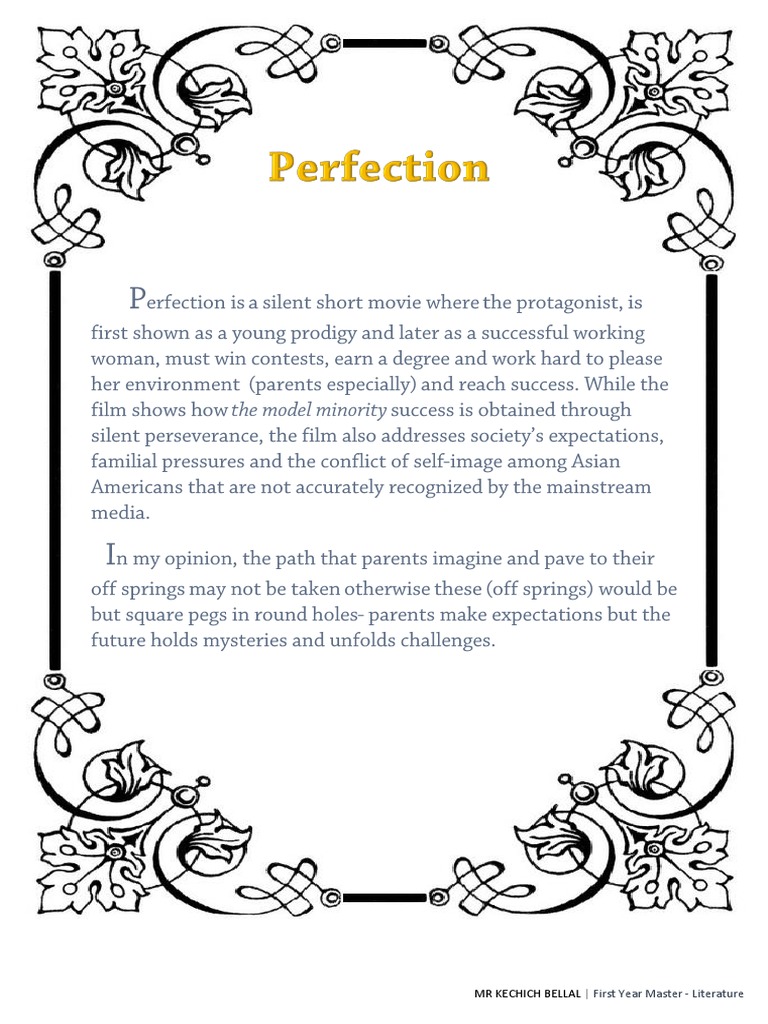 Asian American Identity in "Perfection" | PDF
