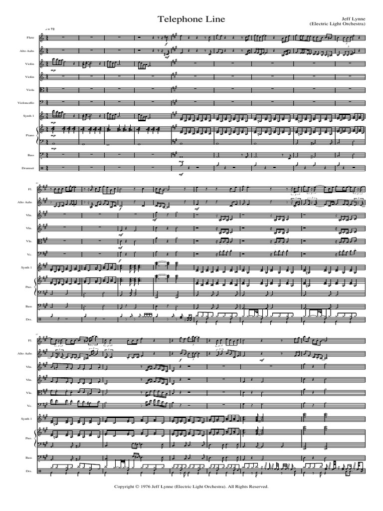 Telephone Line: Jeff Lynne (Electric Light Orchestra) | PDF ...