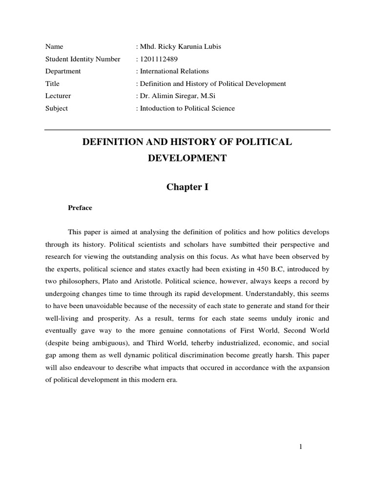 Political Development: Definitions & History | PDF | Political Science ...