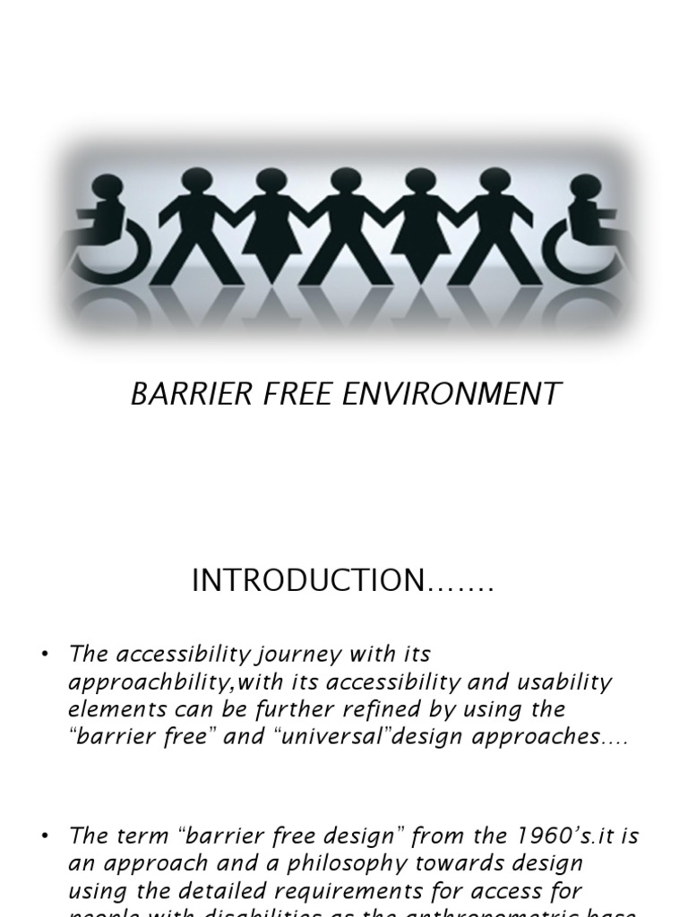 Barrier Free Environment | Download Free PDF | Wheelchair | Accessibility