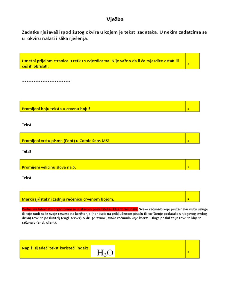 Vjezba Word 2016 | PDF