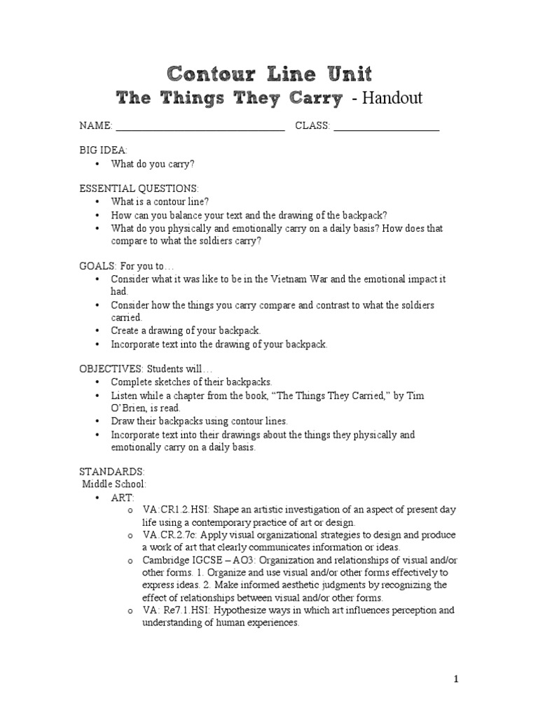 The Things They Carry | Download Free PDF | Drawing | Shape