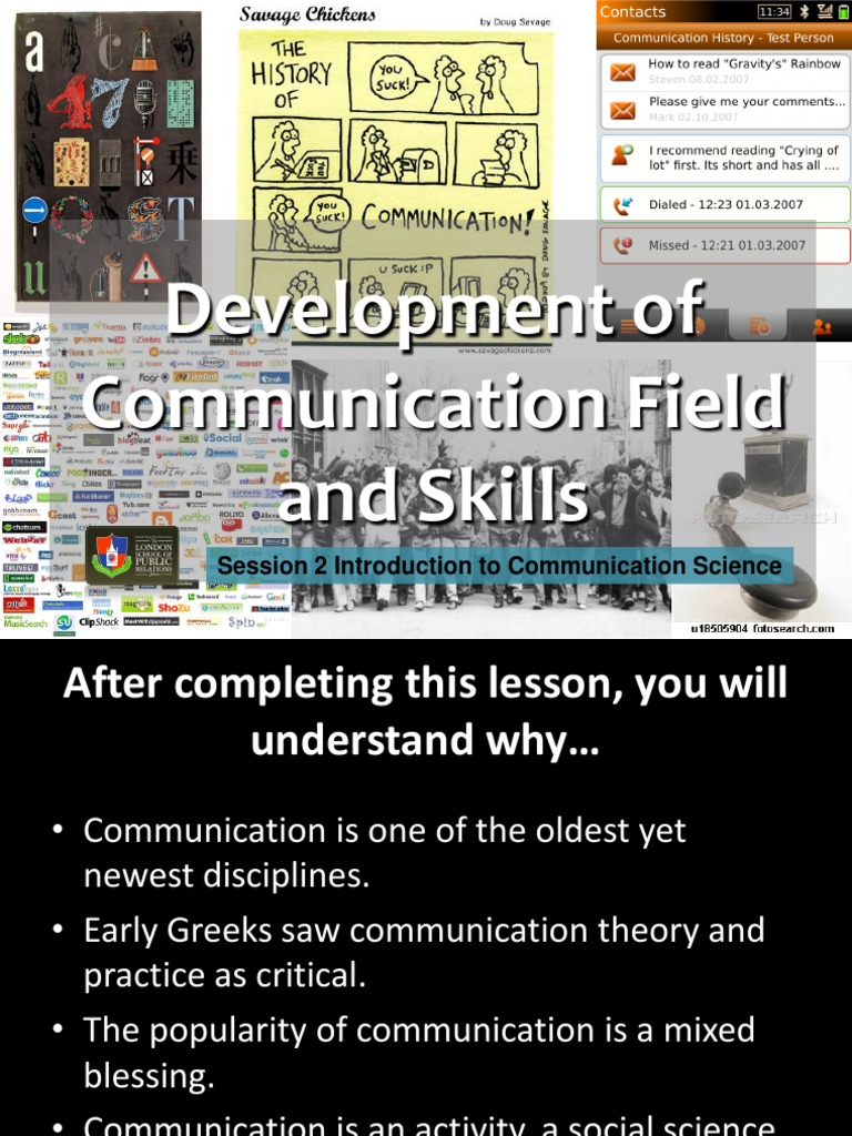 Development of Communication Field & Skill 2 | PDF | Hearing | Mass Media