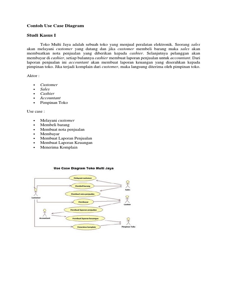 Studi Kasus Use Case Diagram | PDF | Pengelolaan Keuangan & Uang