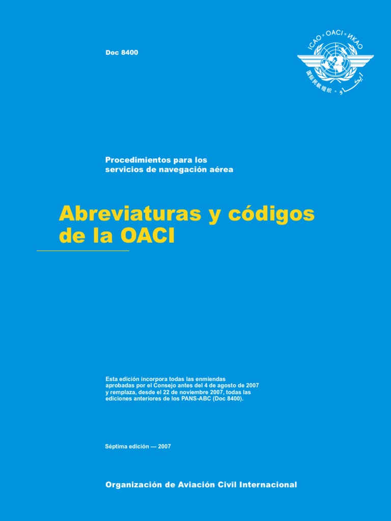 CODIGOS OACI.pdf | Control de tráfico aéreo | Aviación | Prueba ...