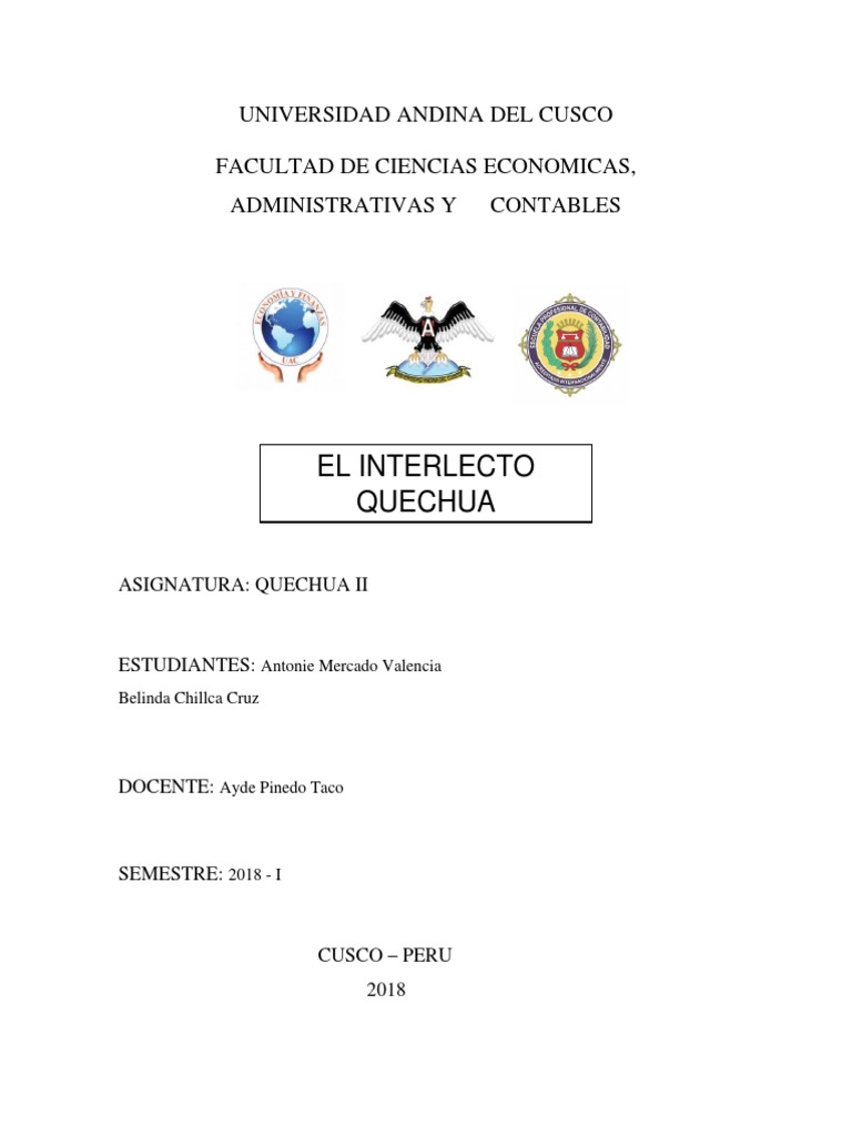El Interlecto Quechua: Definición y Ejemplos | PDF | Lengua española ...