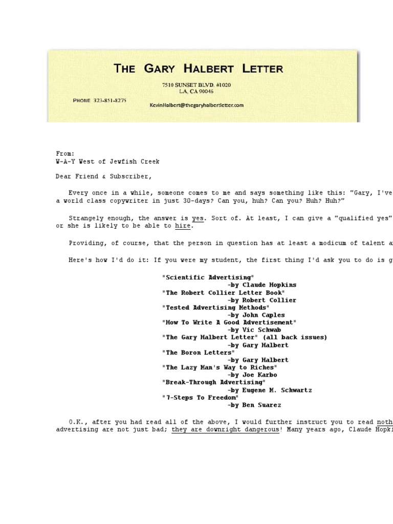 Gary Steps To Copy Writing | PDF | Advertising | Communication Design