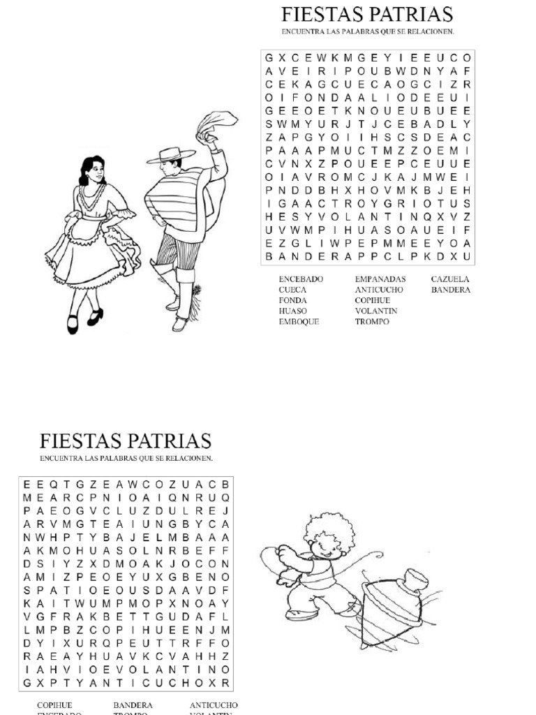 Sopas de Letras Fiestas Patrias | PDF