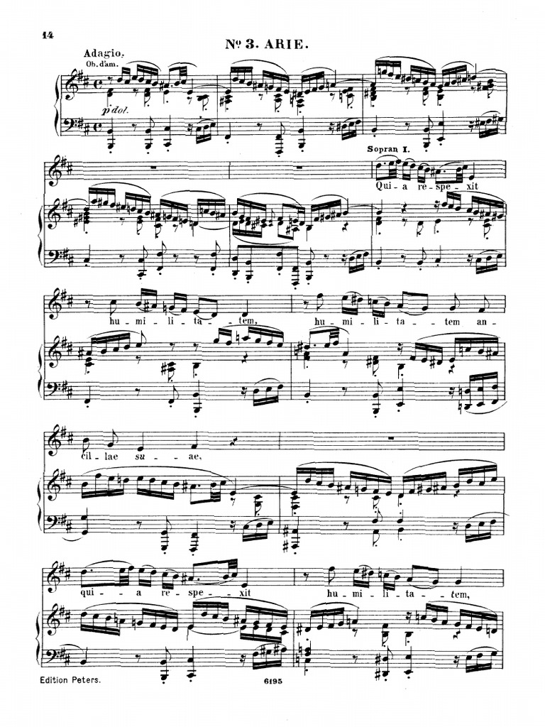 Bach Quia Respexit PDF | PDF