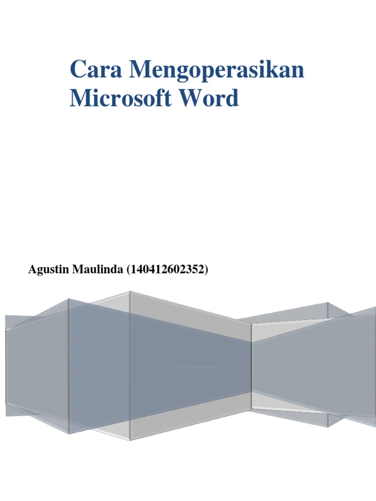 Modul Cara Mengoperasikan Microsoft Word | PDF