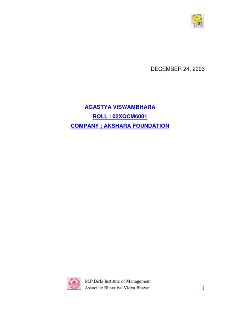 Akshara Foundation | PDF | Swot Analysis | Business