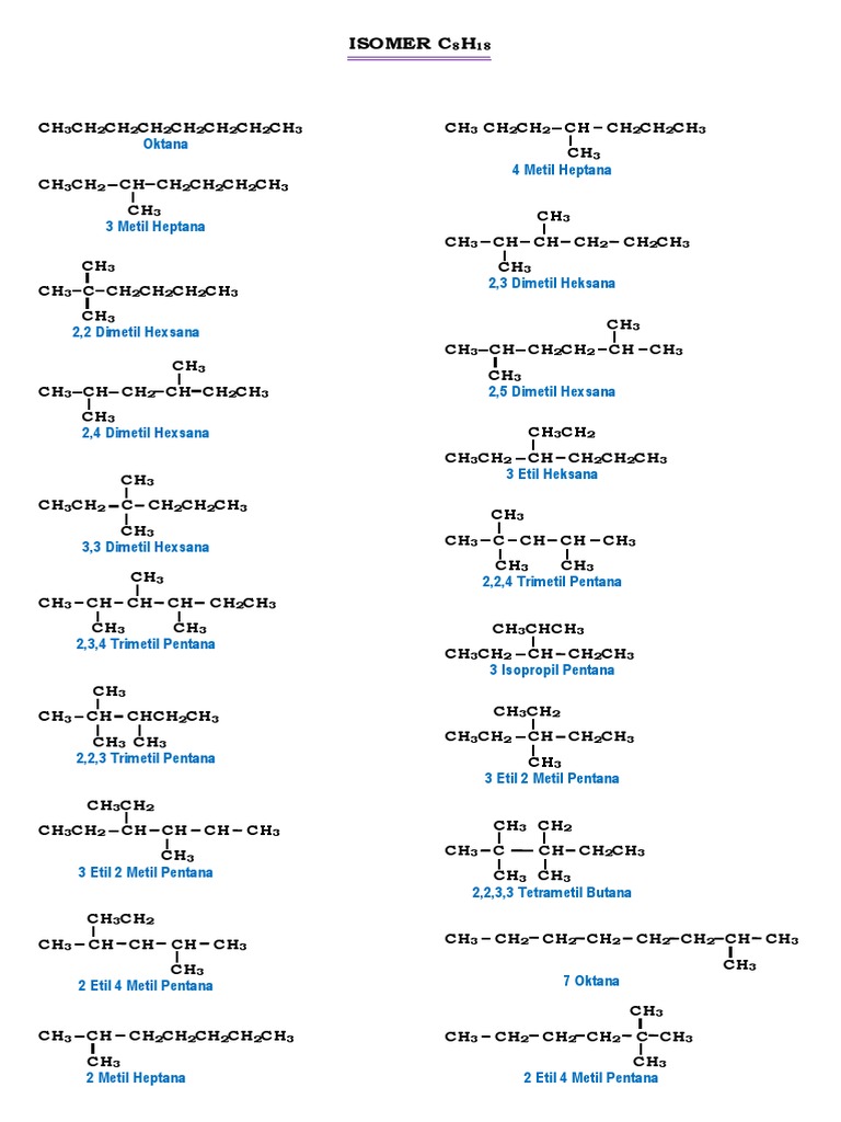 Isomer c8h18 | PDF