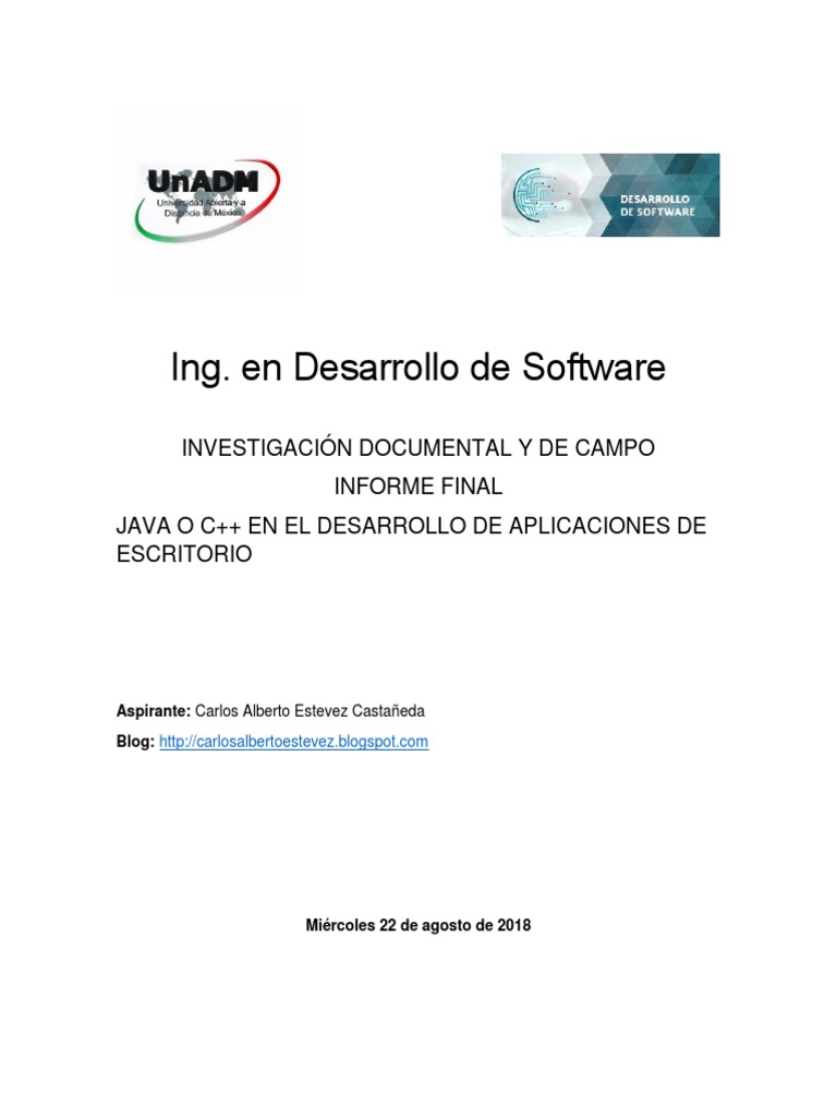 Informe Final | PDF | máquina virtual de Java | Java (lenguaje de programación)
