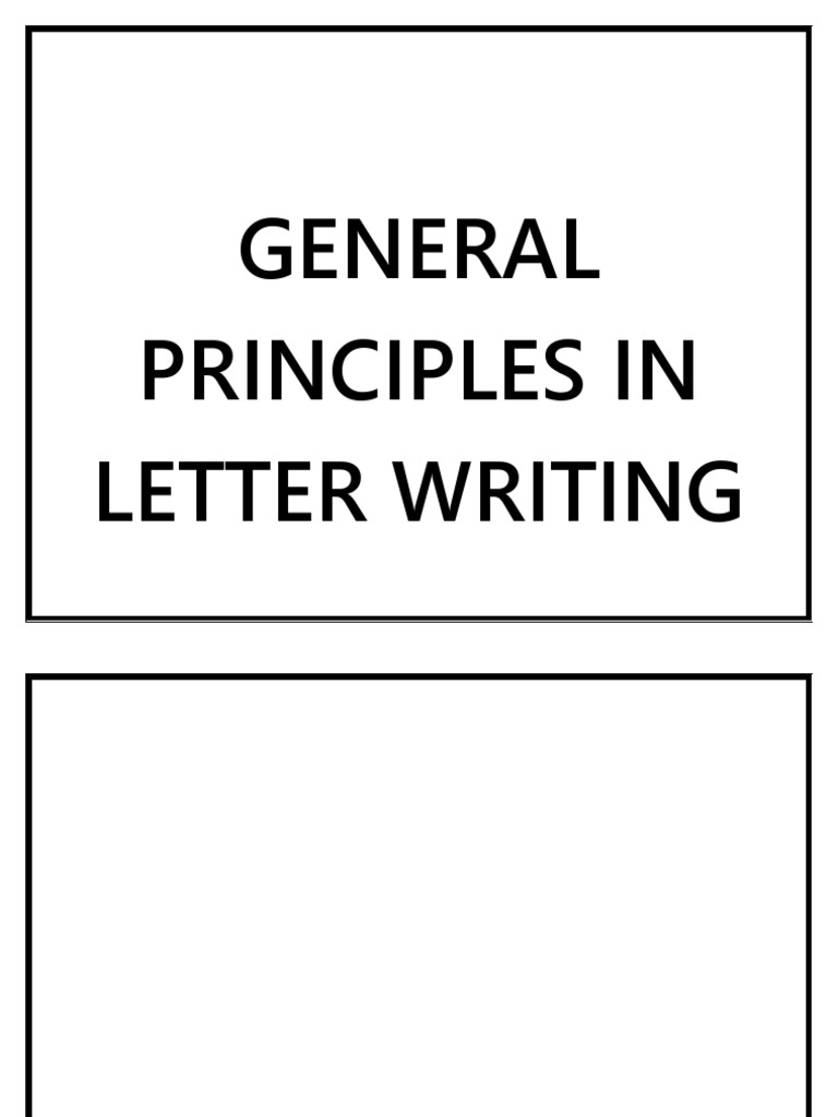 General Principles in Letter Writing | PDF | Paragraph | Punctuation