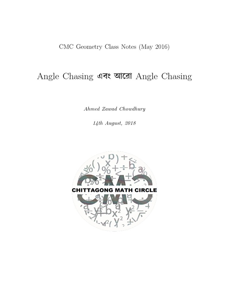 2016 Geo Classes - Angle Chasing PDF | PDF