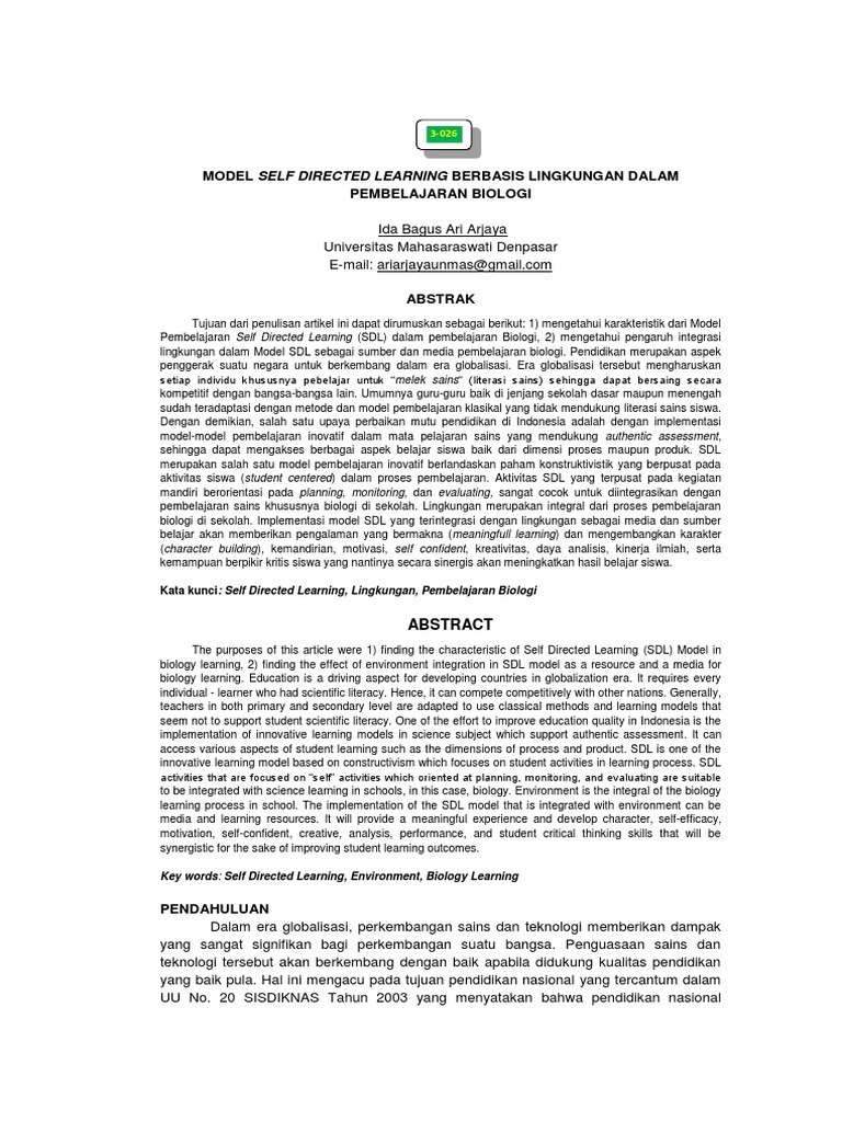 ID Model Self Directed Learning Berbasis Li | PDF