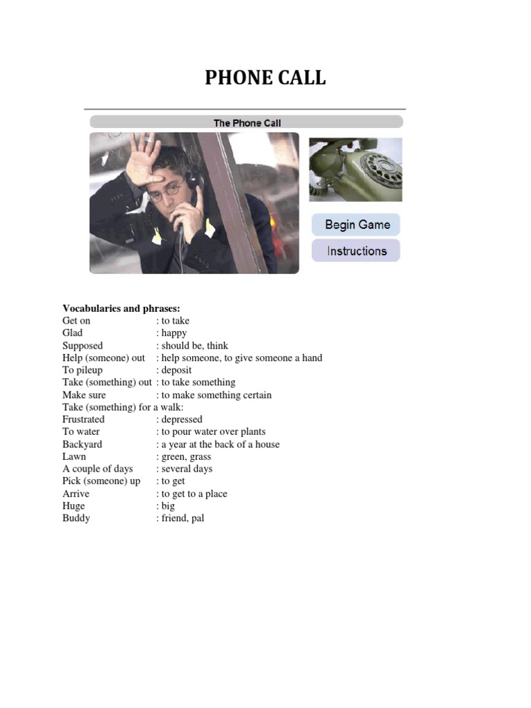 Phone Call | PDF | Linguistic Morphology | Language Families