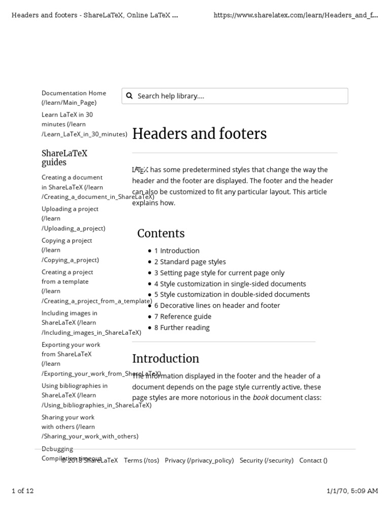 Fancy) Header Footer Latex | PDF | Typefaces | Written Communication