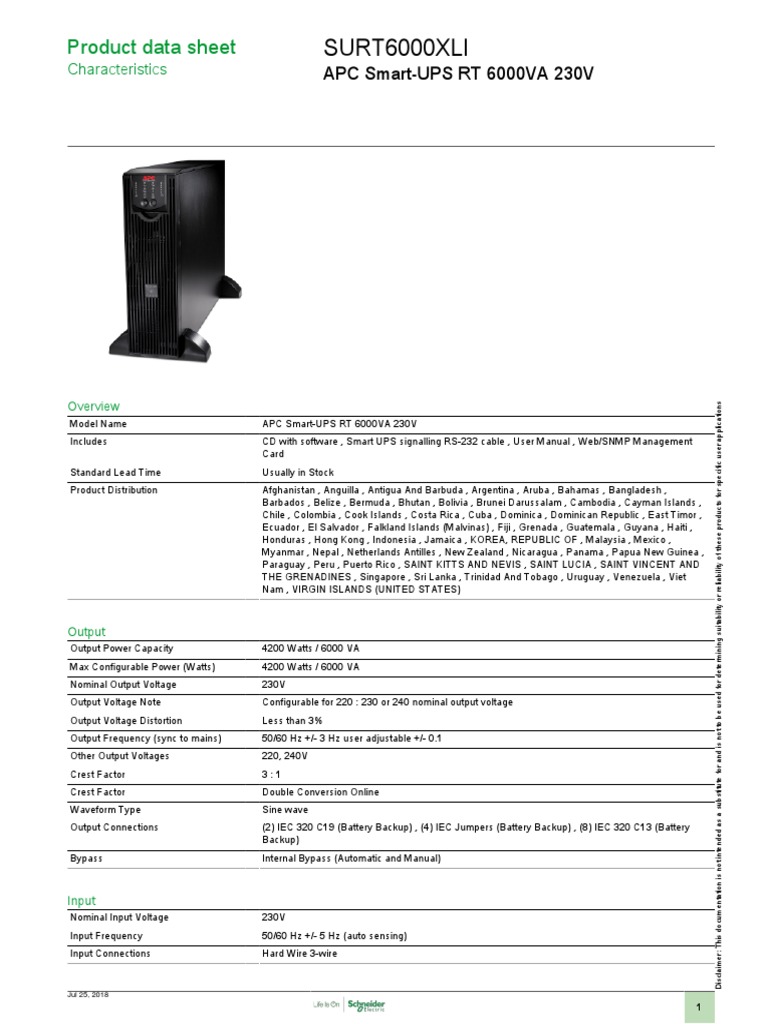 Smart-Ups On-Line Surt6000xli Apc | PDF | Electronics | Electrical ...