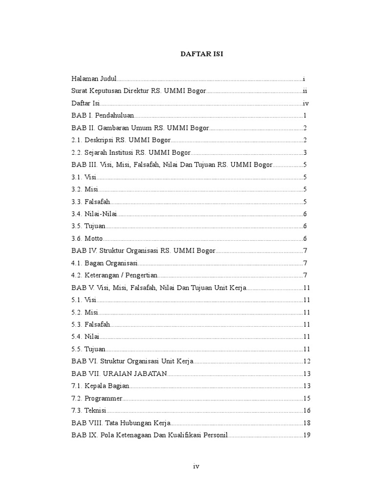 Pedoman Pengorganisasian Unit Kerja SIMRS | PDF