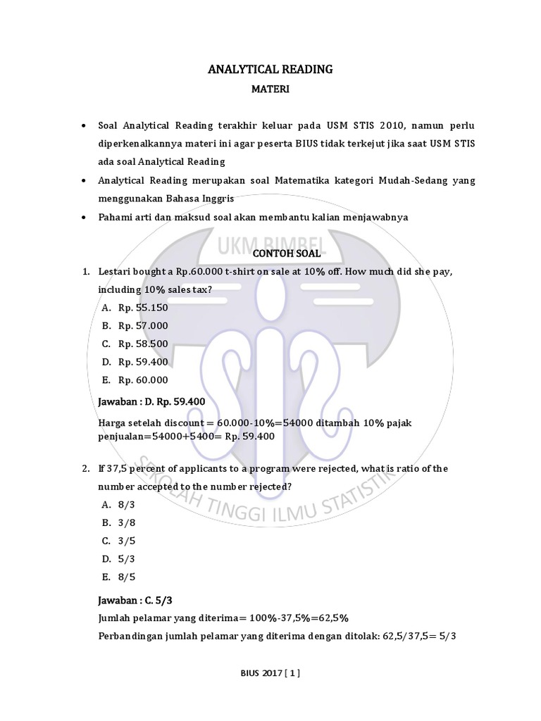 Analytical Reading PDF | PDF