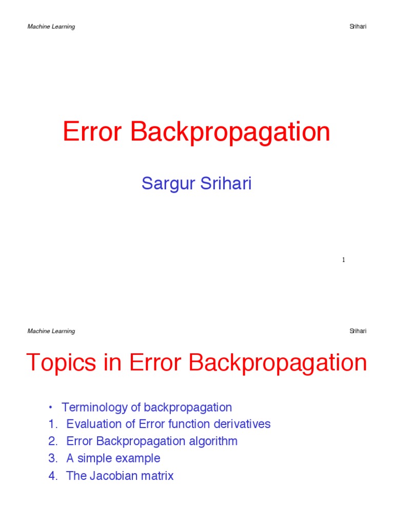 Back Propagation in NN | PDF | Artificial Neural Network | Derivative