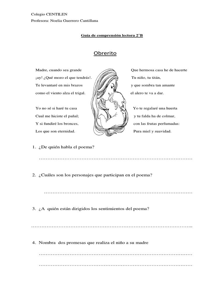 2do Comprension Lectora de Poema | PDF | Ocio
