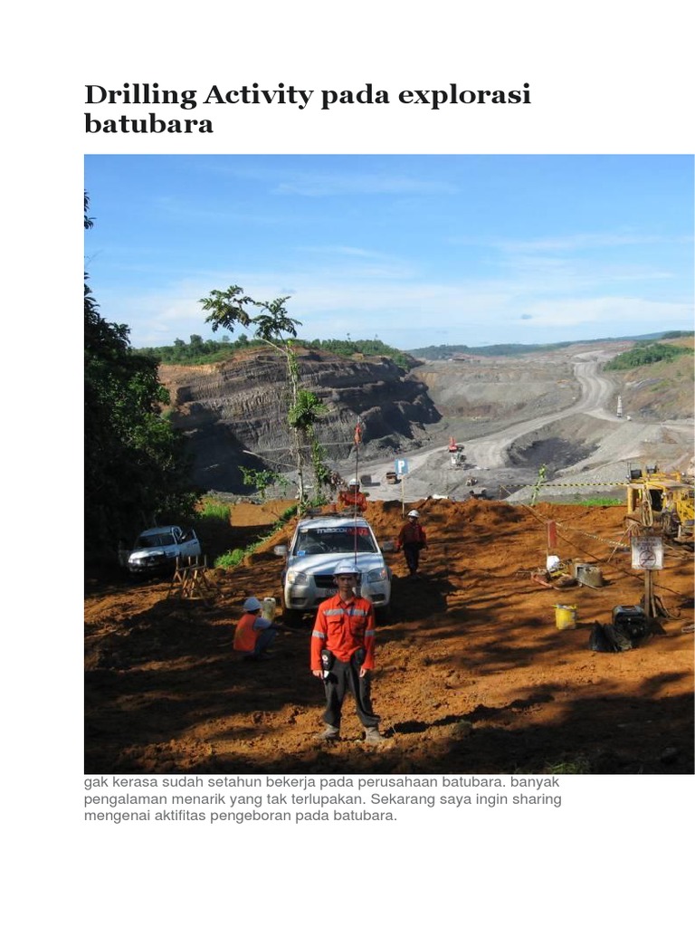 Drilling Activity Pada Explorasi Batubara | PDF