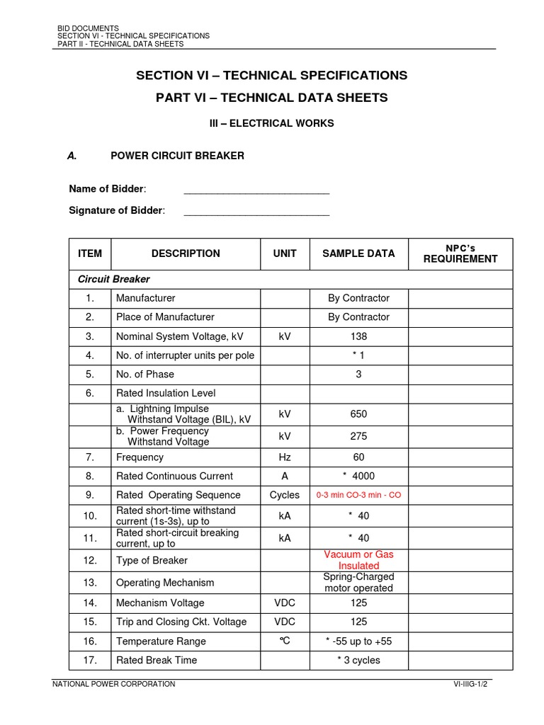 138-KV Power Circuit Breaker | PDF | Components | Electricity