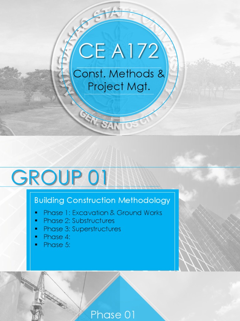 Group 1 - Building Construction Methodology 1 | PDF | Crane (Machine ...