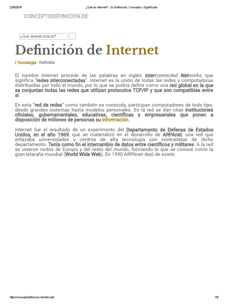 ¿Qué Es Internet_ - Su Definición, Concepto y Significado | PDF ...