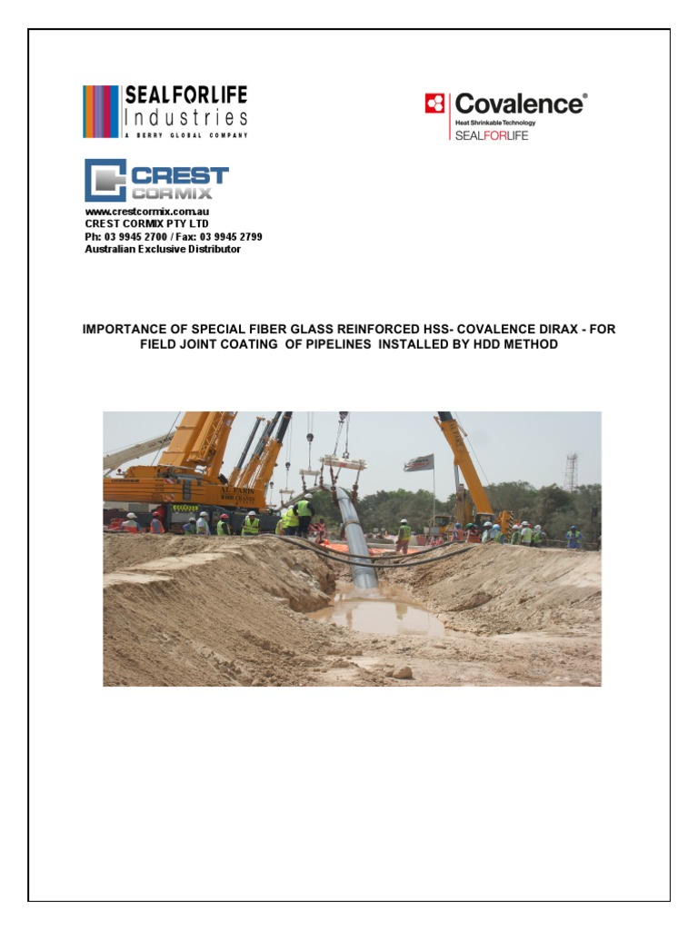 HDD Pipeline Coating Solution | PDF | Epoxy | Adhesive