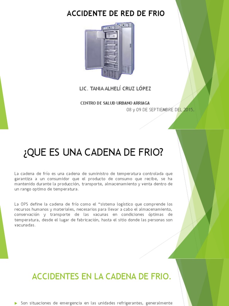 Accidente de Red de Frio | PDF | Temperatura | Refrigerador