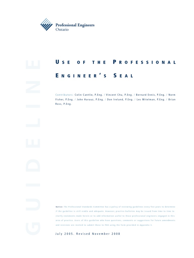 UseofProfessionalEngineerSeal PEO PDF | PDF | Seal (Emblem) | Engineer