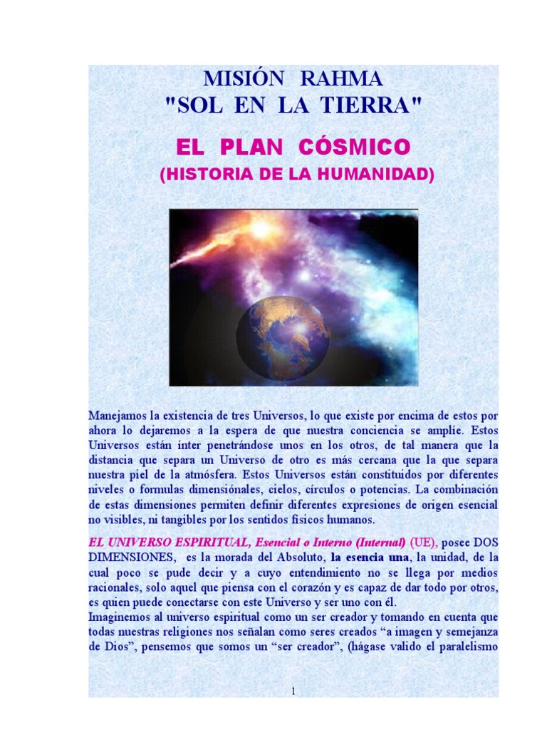 El Plan Cosmico y La Historia de La Humanidad | PDF | Universo | Galaxia