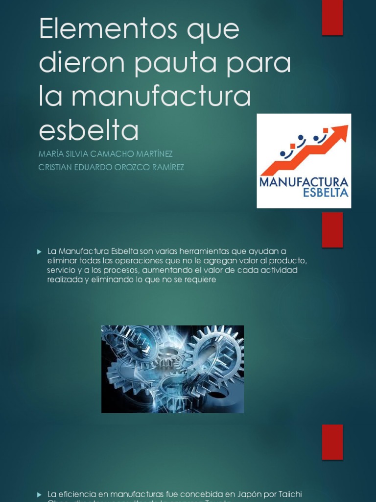 Elementos Que Dieron Pauta para La Manufactura Esbelta | PDF | Lean Manufacturing | Gestión de ...