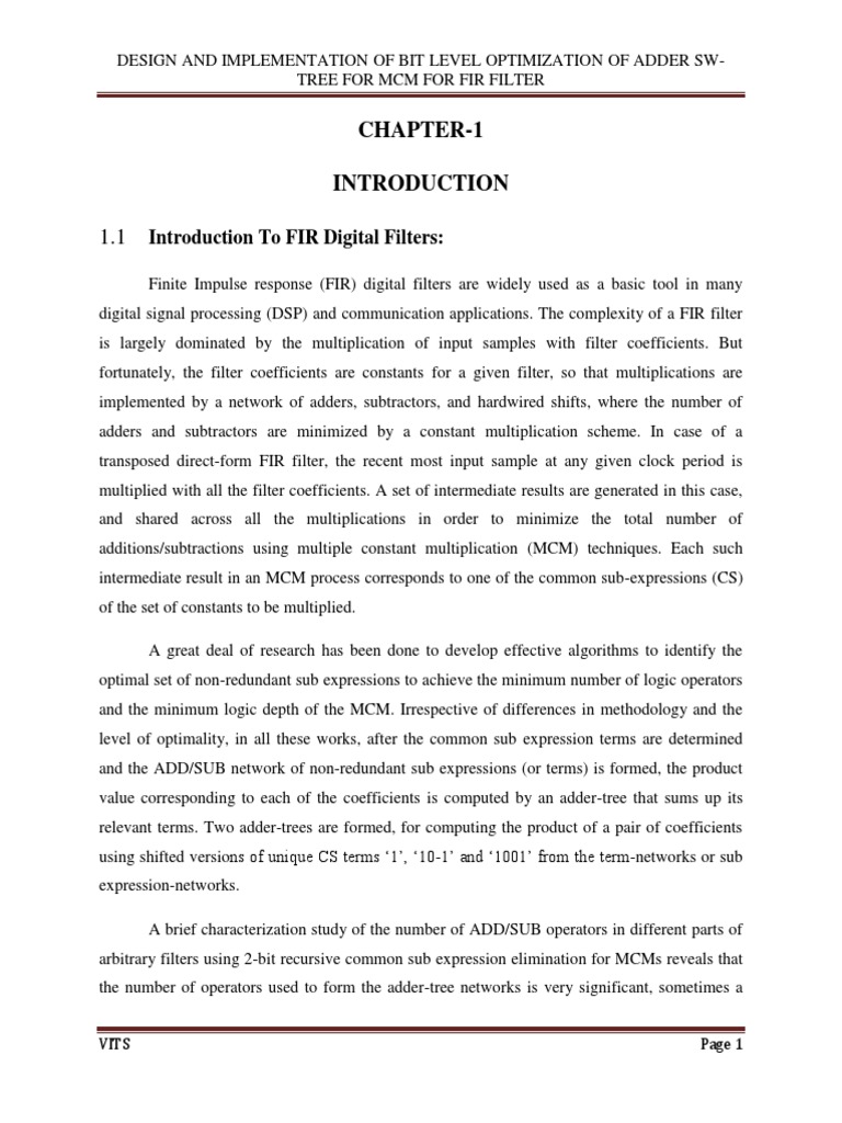 Bit-Level Optimization of Adder-Trees | PDF | Very Large Scale Integration | Integrated Circuit