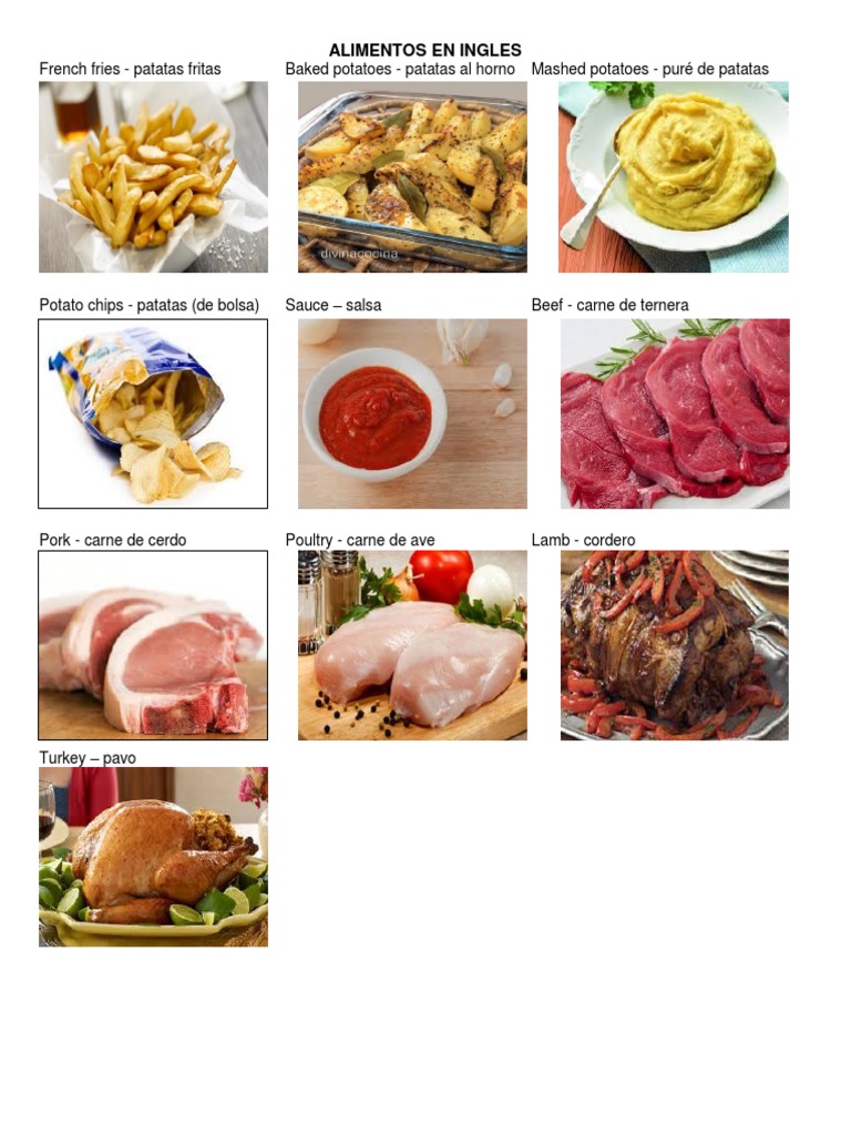 Alimentos en Ingles | PDF