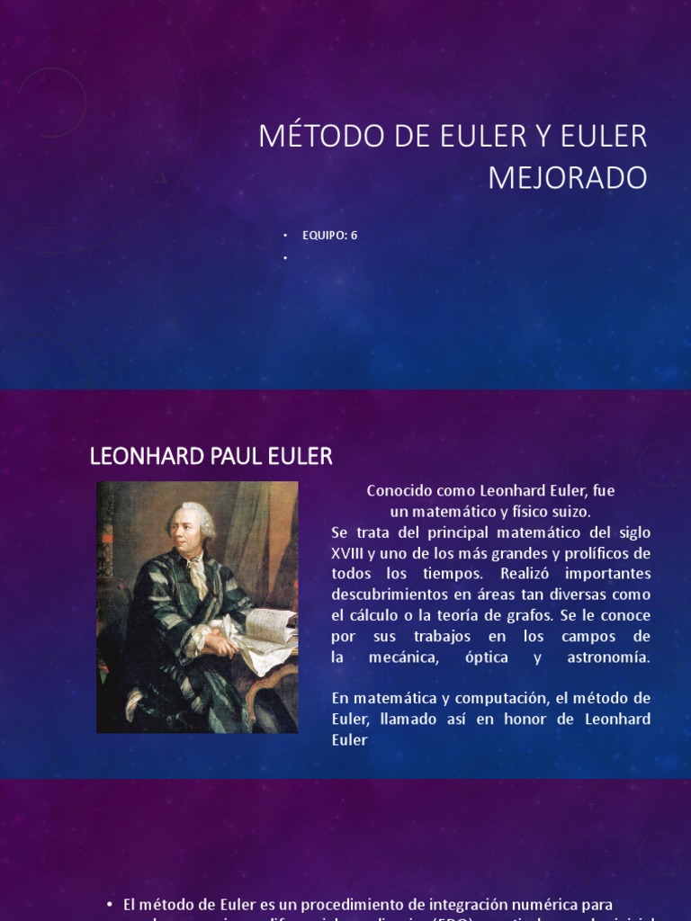Metodo de Euler y Euler Mejorado Version 2.1 | PDF | Leonhard Euler | Enseñanza de matemática